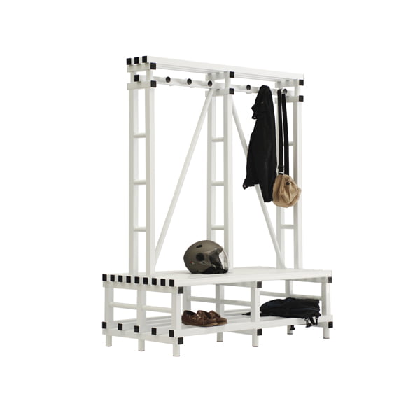 Bancos dobles con perchero de PVC - Taquillas MV